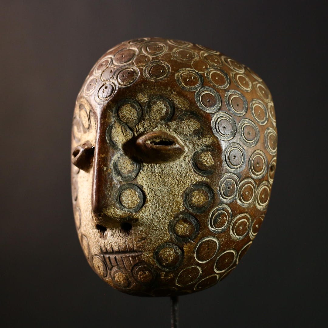 African Bwami Mask | Handcrafted Wooden Tribal Wall Art | Unique Congo ...