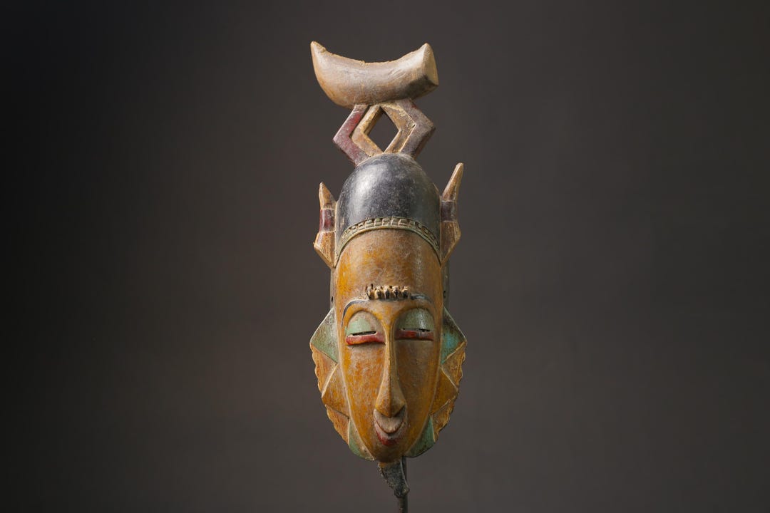 Baoulé Kpan Mask: Hand-carved African Tribal Art-7179 - Etsy