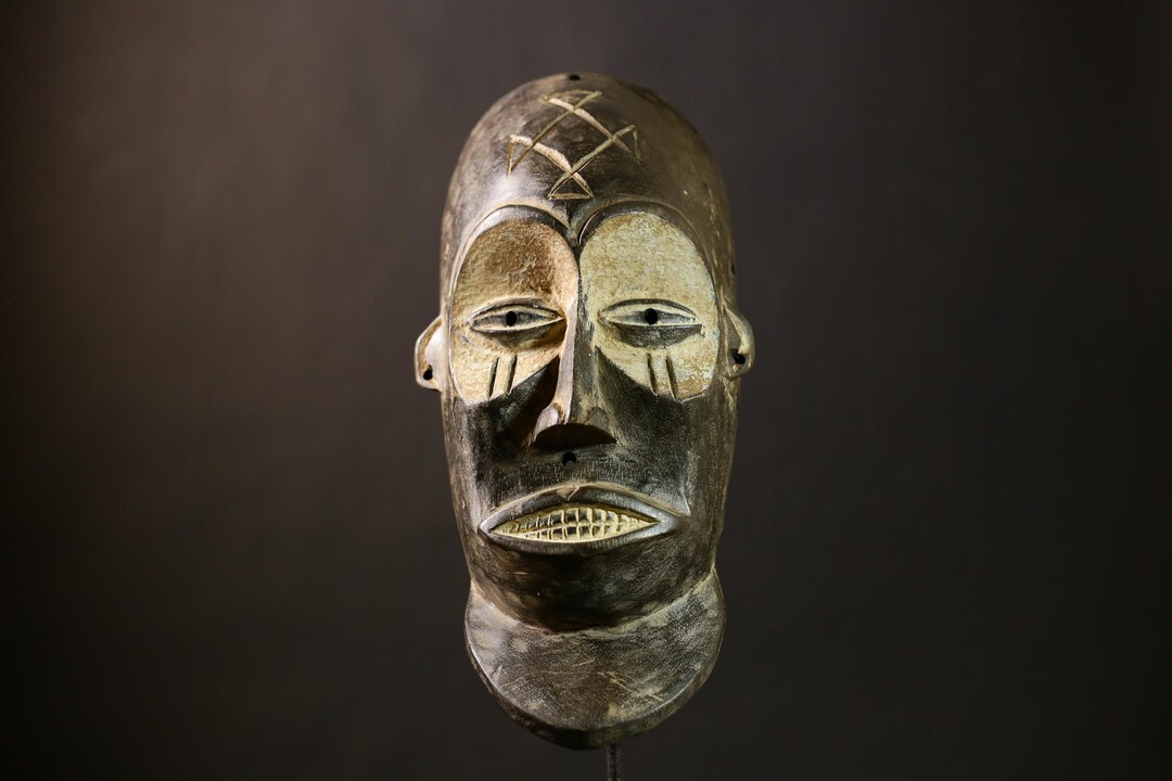 Authentic African Bayaka Tribal Mask Decorative Art Wall Hanging Unique ...