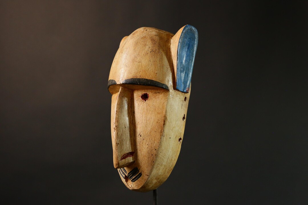 African Mask Large Bambara Mask Hand Carved Wooden Art, Unique Tribal ...