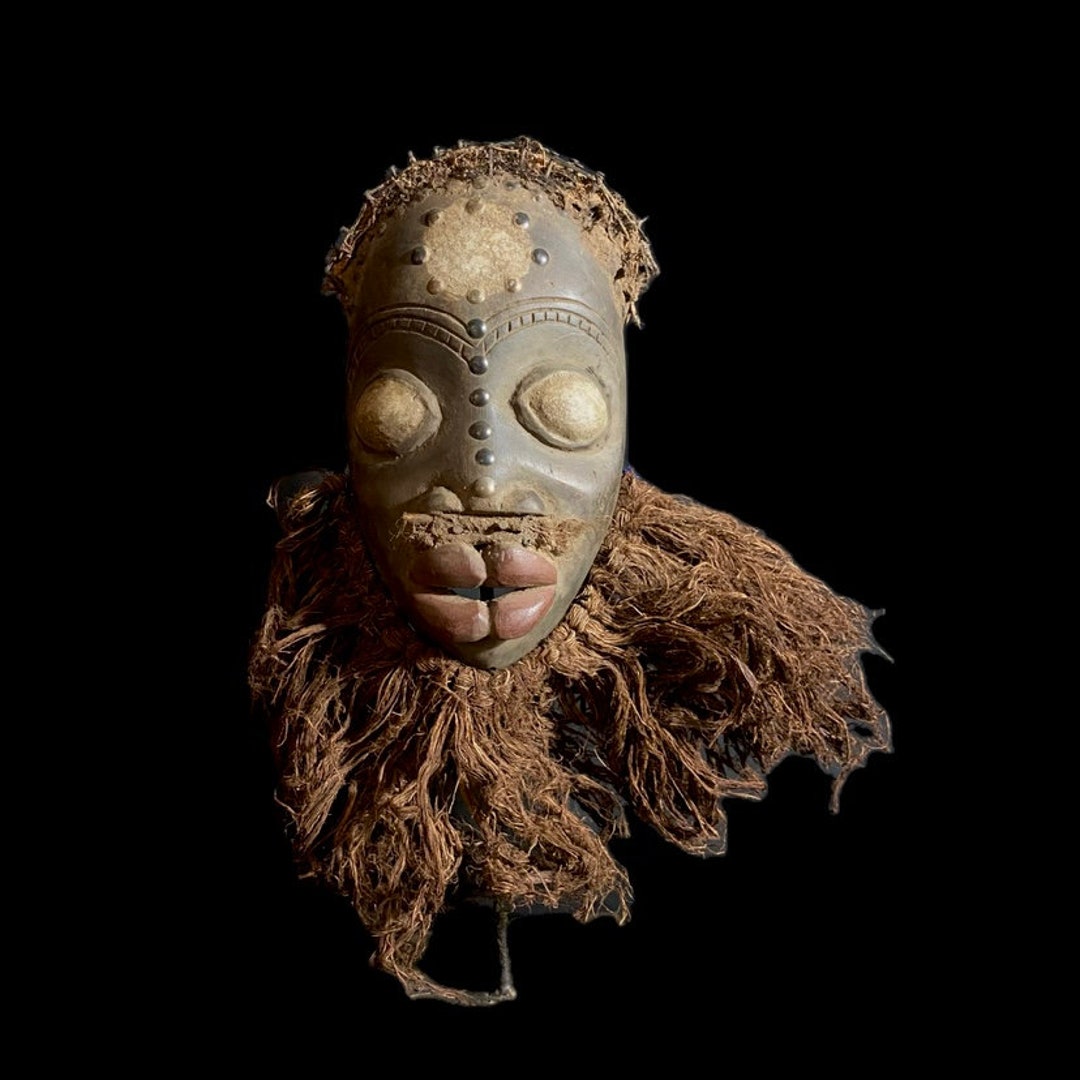 African Wall Hanging Primitive Art Carved Old Dan Kran Mask - Etsy