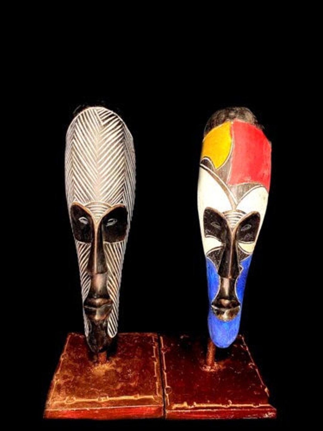 African Mask 2 African Masks A Very Collectibles Fang Ngon Ntang Unique ...