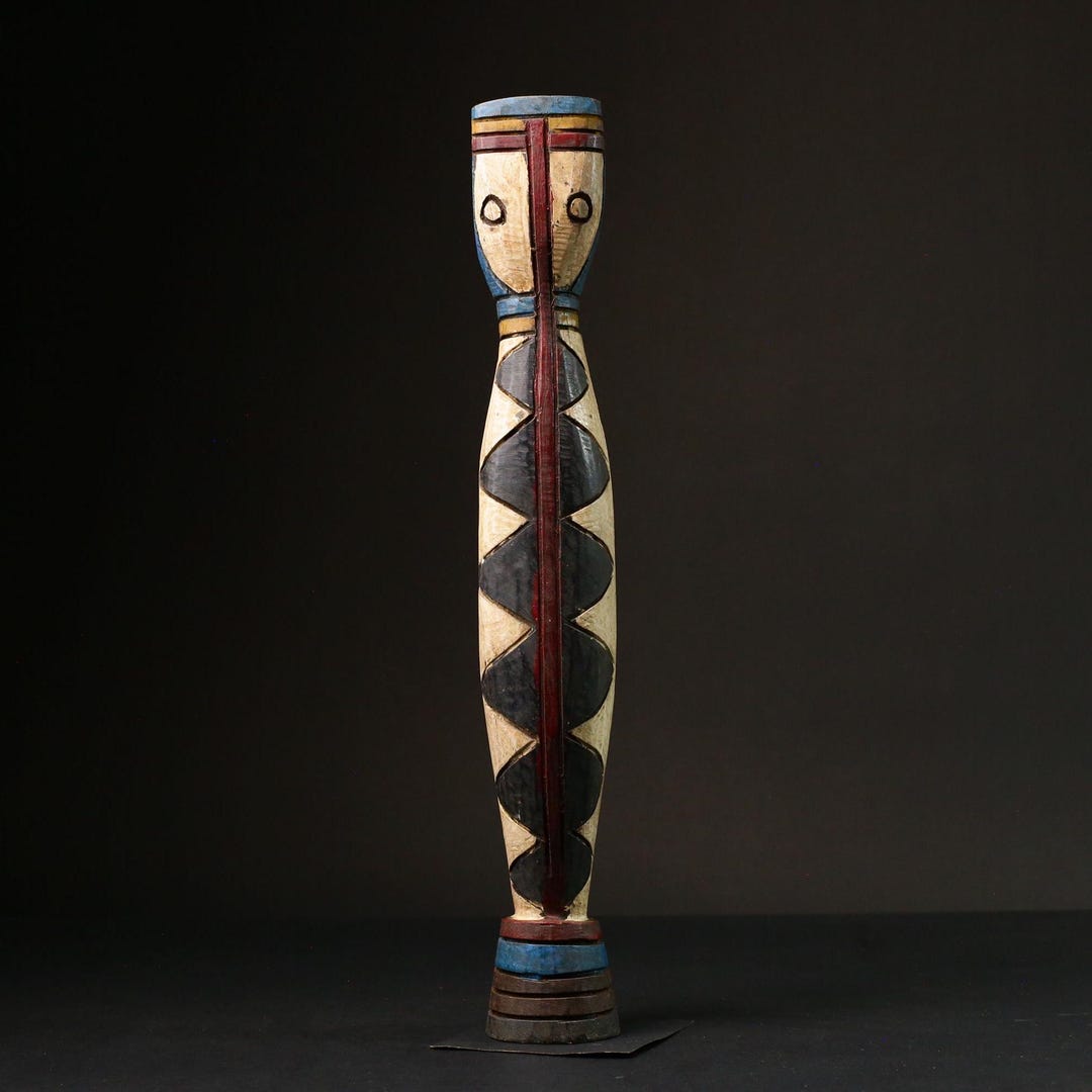 African Tribal Statue, Bwa Abstract Figure, Burkina Faso Sculpture ...