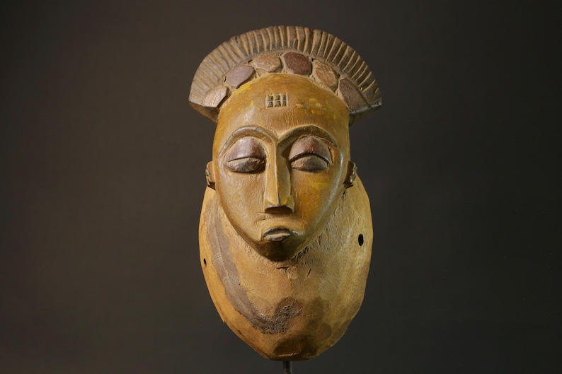 Vintage African Guro Baule Mask: Hand-carved Tribal Wood Art-7504 - Etsy