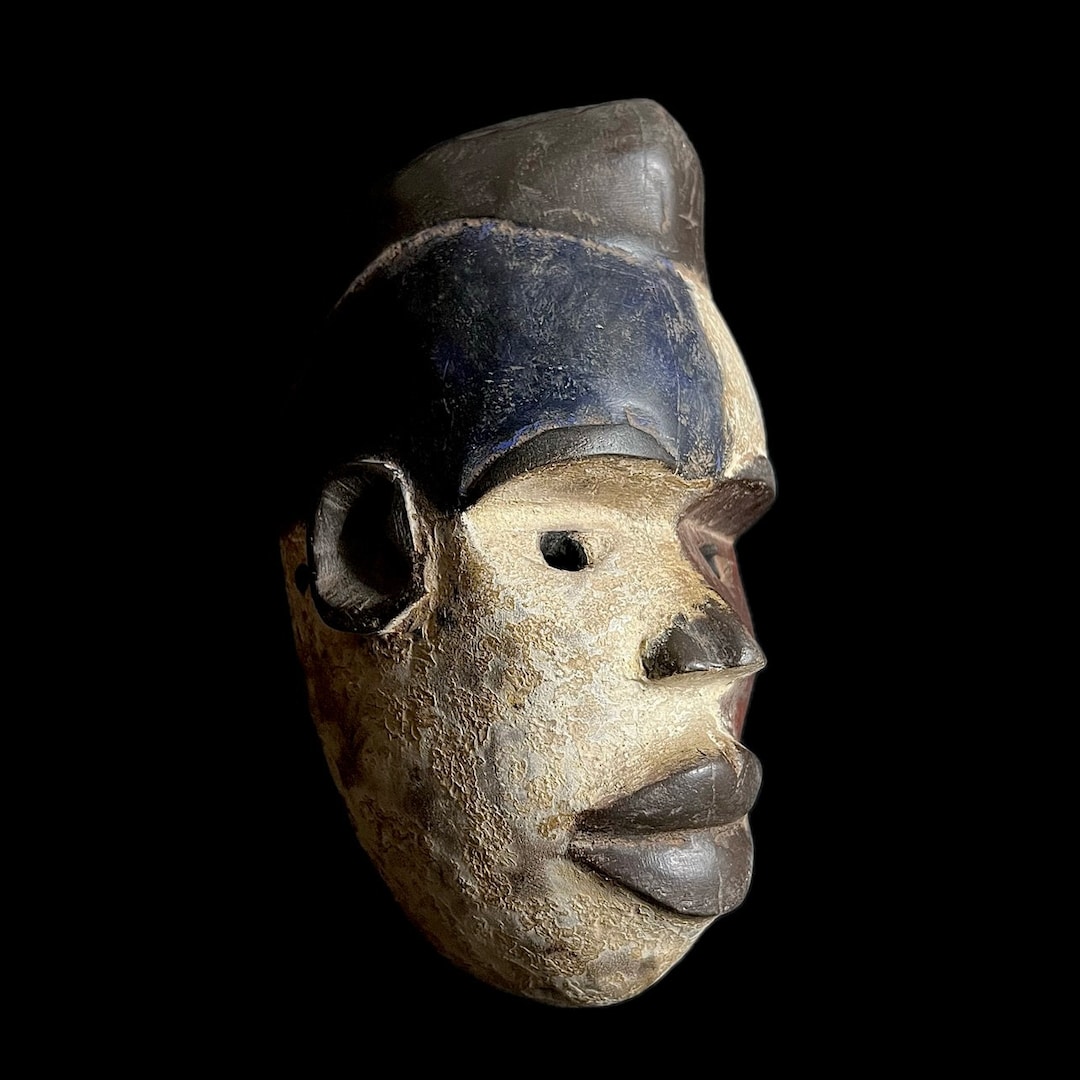 African Mask Igbo Ibo Peoples of Nigeria Ceremonial Hand Carving Wood ...