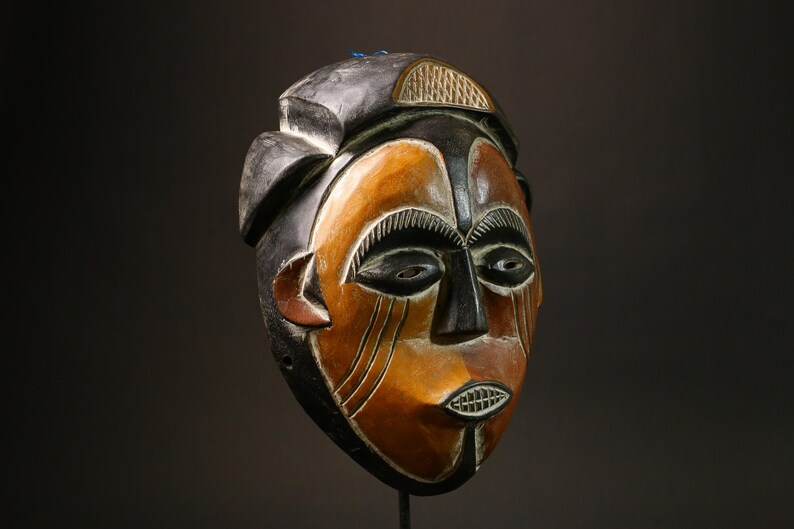 Vintage African Tribal Mask Hand Painted Wall Hanging Decor-g1610 - Etsy