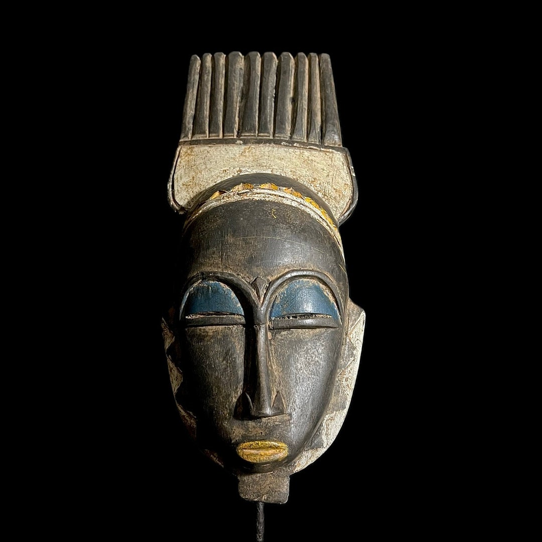 African Mask From the Guru Tribe Tribe Art Vintage Baule Mask Wall ...