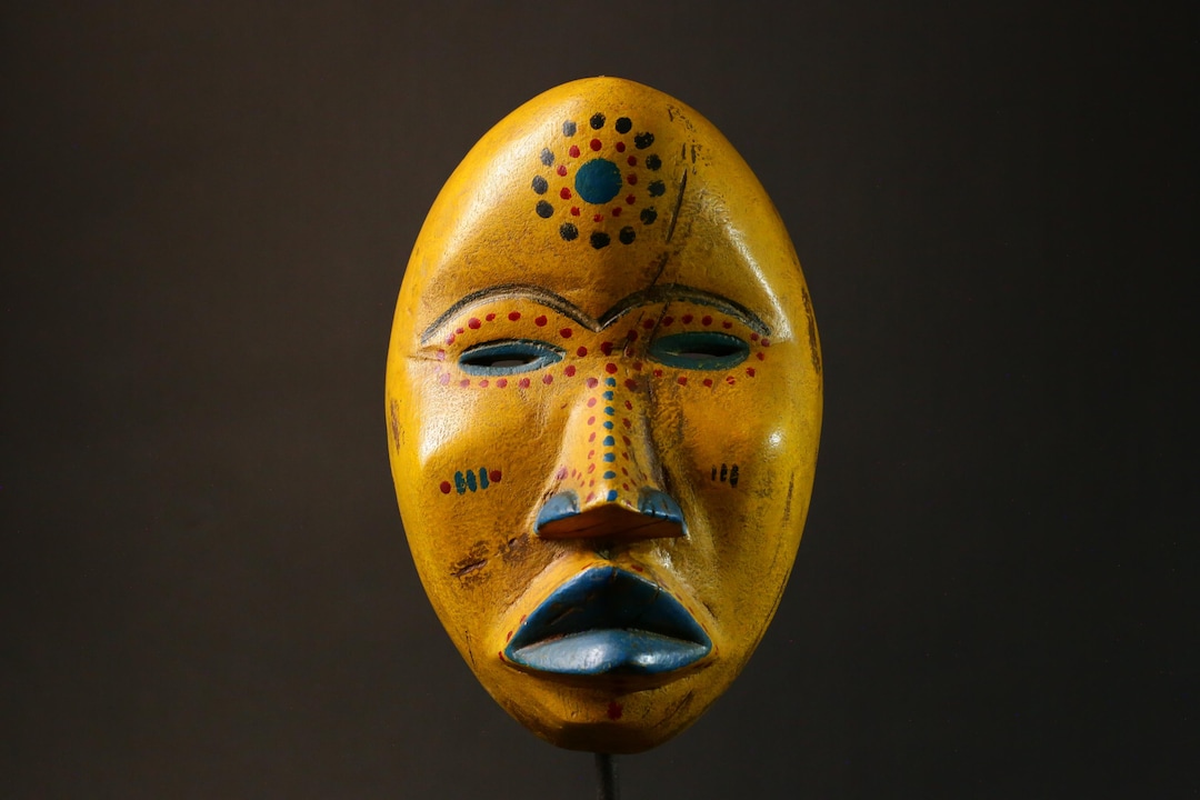 African Dance Mask Hand-carved Kongo Art Unique Secret Society Decor ...