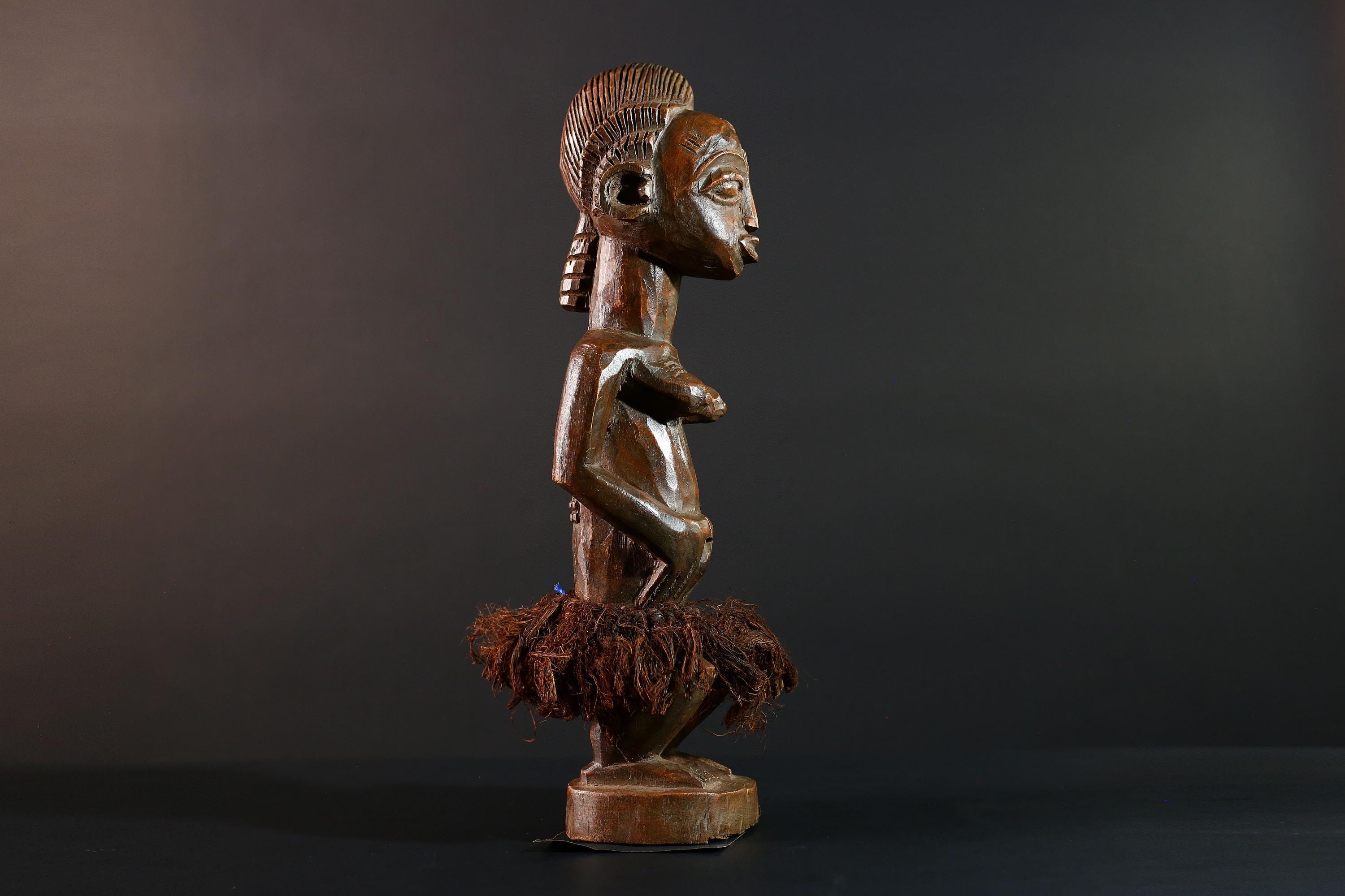 Hand Carved Baule Female Ancestor Figure: Côte D’ivoire Tribal Art - Etsy