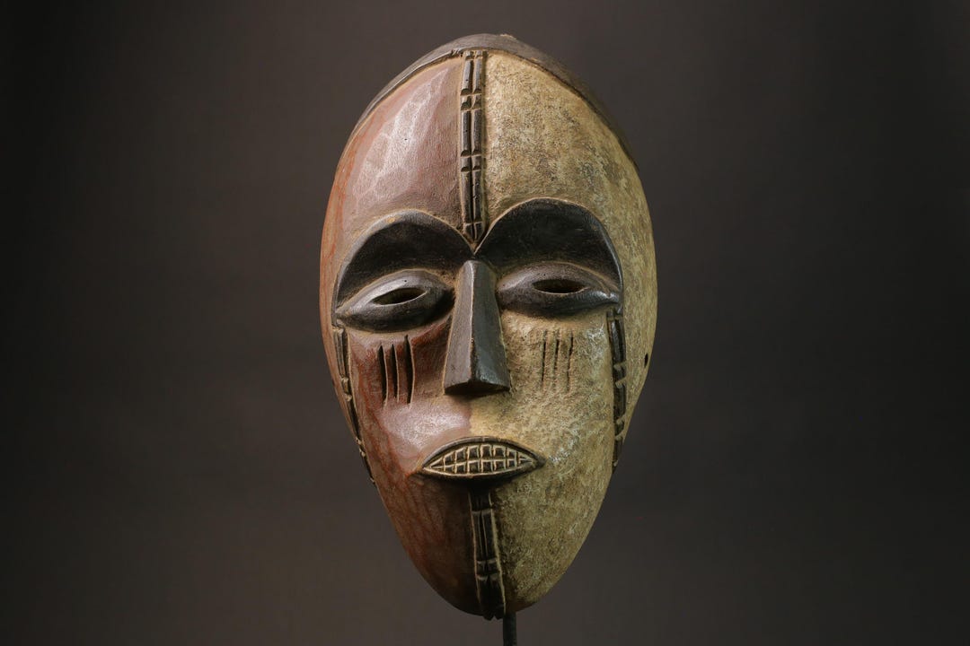 African Wood Mask Nigerian Igbo Hand Carved Maiden Spirit Masks for ...