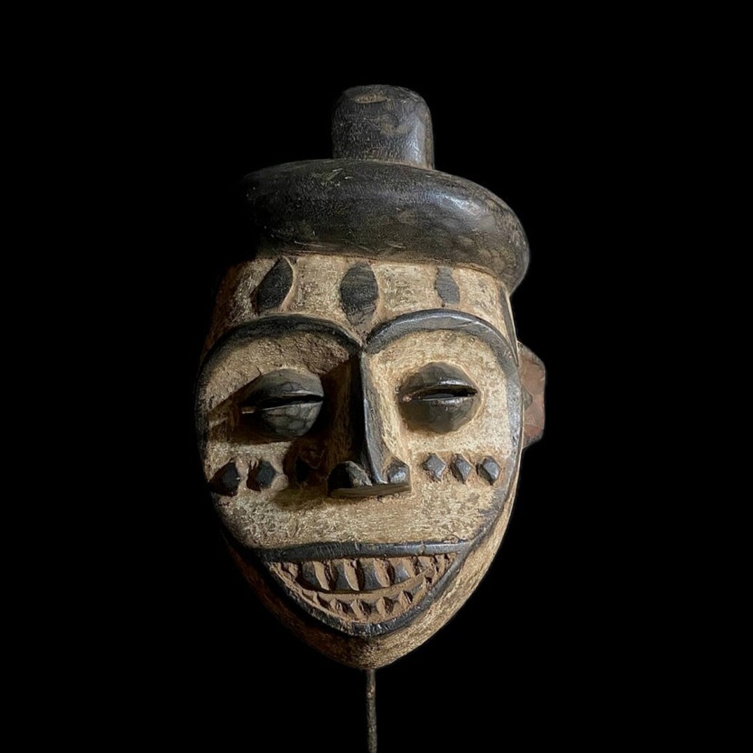 African Nigerian Igbo Wood Carved Maiden Spirit Mask IGBO Mask Ribal ...