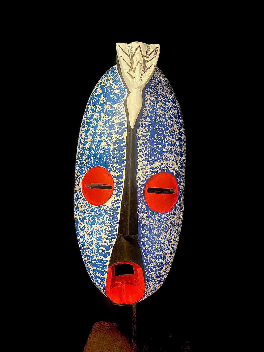 African Mask Traditional Vintage Art Tribal One Piece Home Décor ...