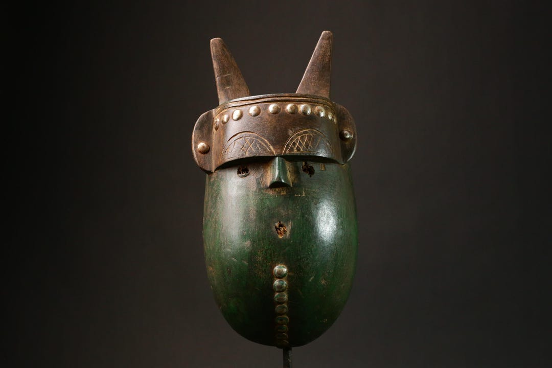 African Vintage TOMA TOMA Mask Hand-carved Baule Tribe Wall Decor-g3236 ...