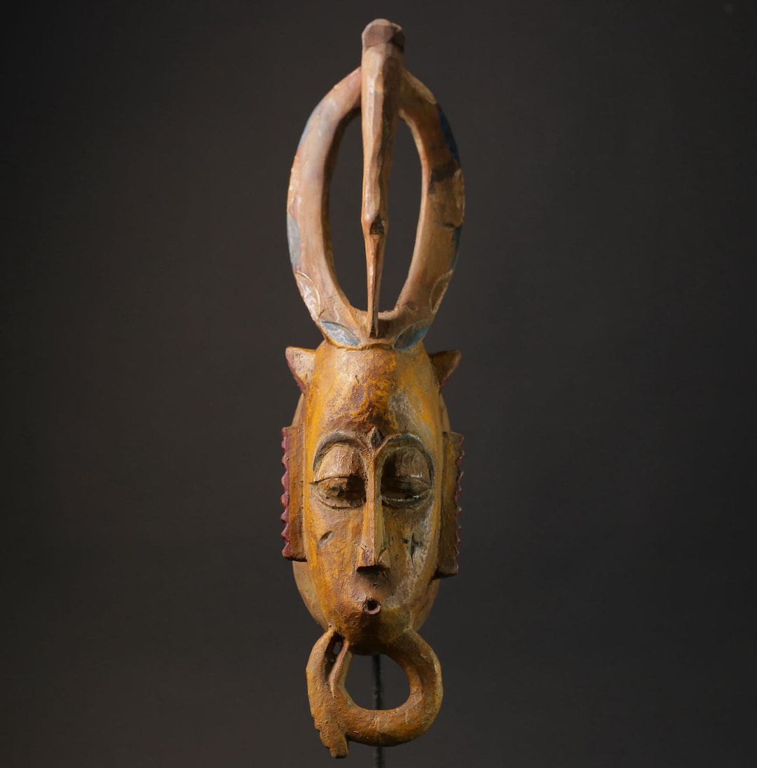 Guro Yaure African Mask: Handcrafted Tribal Wood Wall Art-g2430 - Etsy
