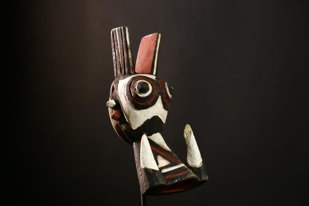 African Bobo Bush Pig Masks Tribal Wall Hanging Bwa Kurumba Art Decor ...