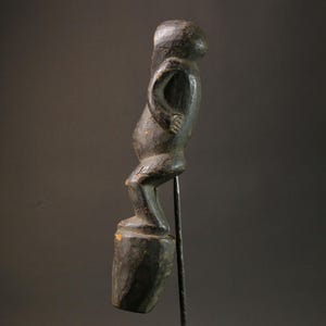 African Tribal Figure Carved Wood Statue Congo Ritual Sculpture 35.7 Cm ...