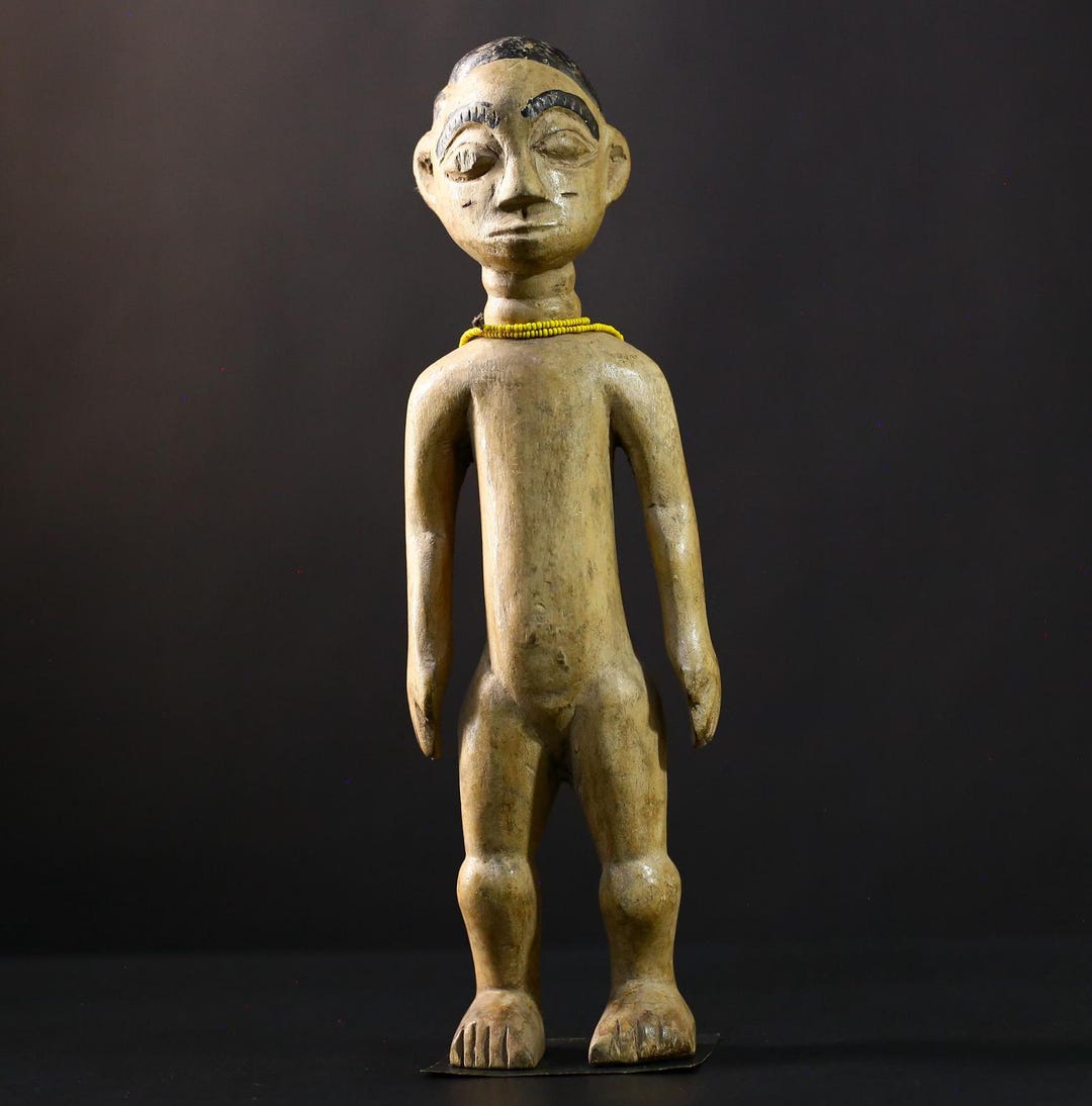 Hand Carved African Wooden Figure Sculpture Tribal Art Decor Standing ...