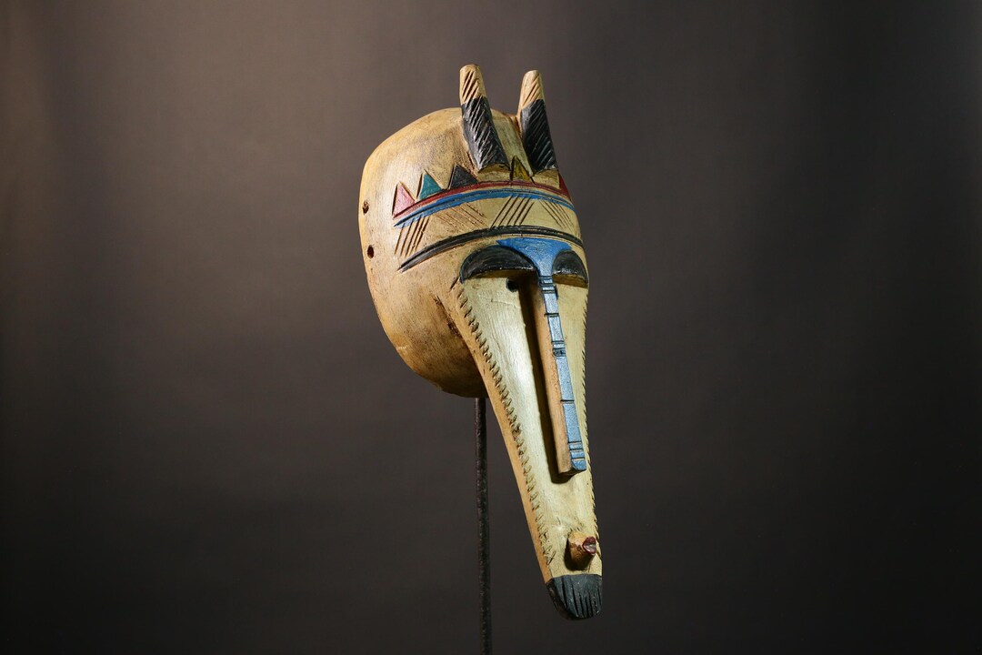 African Masks Authentic Antelope Mask Malinke Tribal Art Handcrafted ...