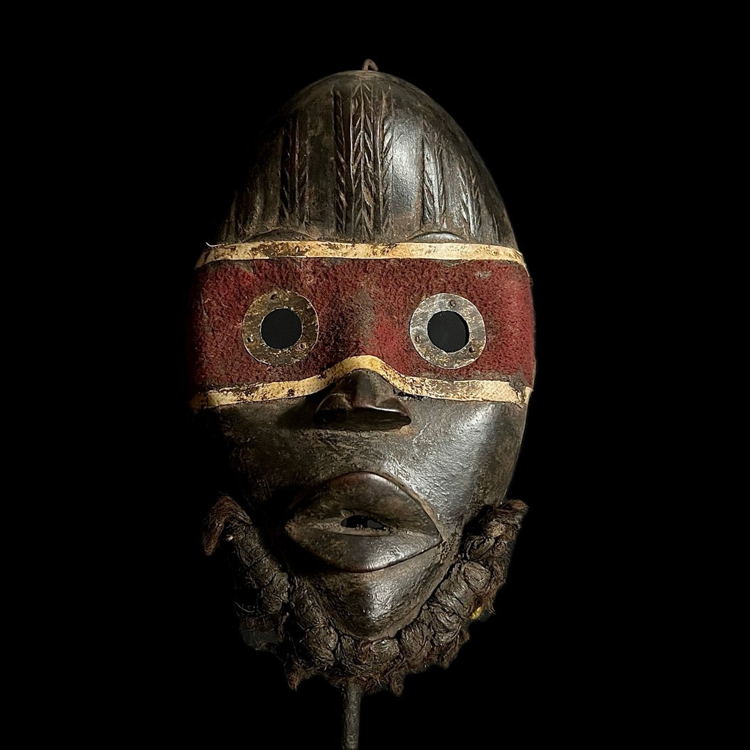 African Mask Antiques Tribal Face Vintage Dan Kran Mask Antique Wall ...