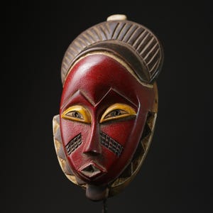 African Mask African Vintage Hand Carved Wooden Decor Mask Baule Mblo ...