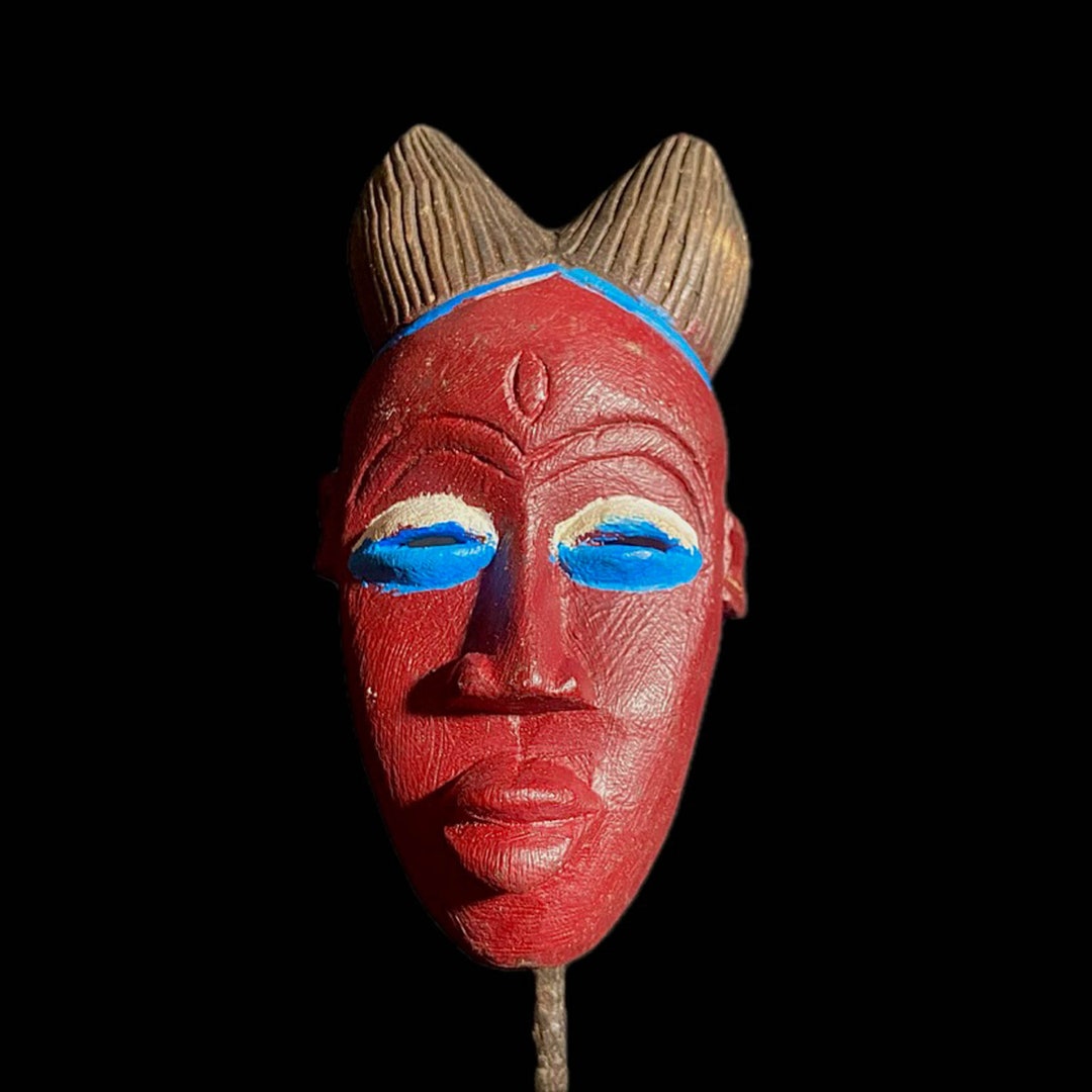 African Mask Mask African Tribal Face Guru Wood Hand Carved Vintage ...