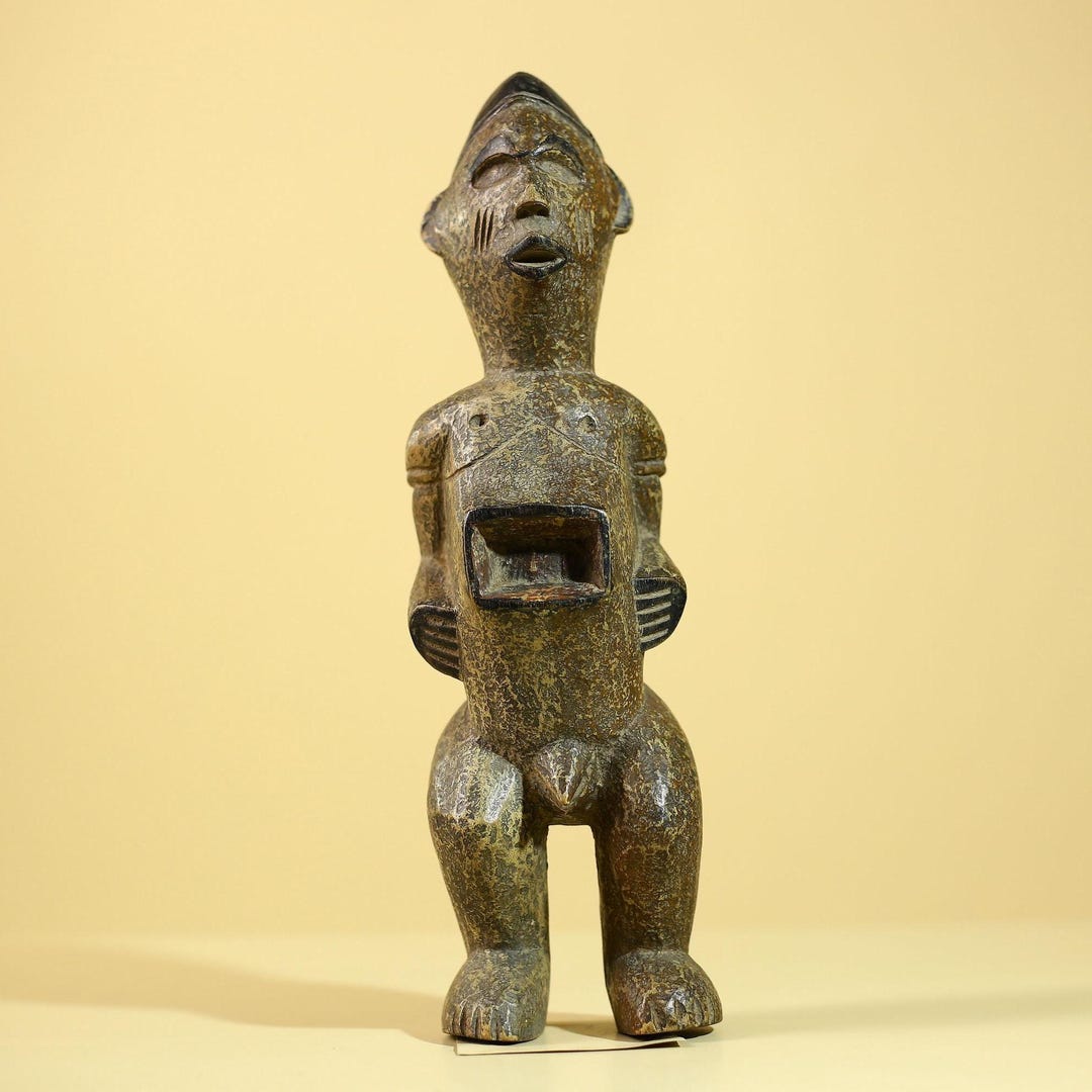 Vintage African Tribal Wood Statue Hand Carved Rustic Primitive Art ...