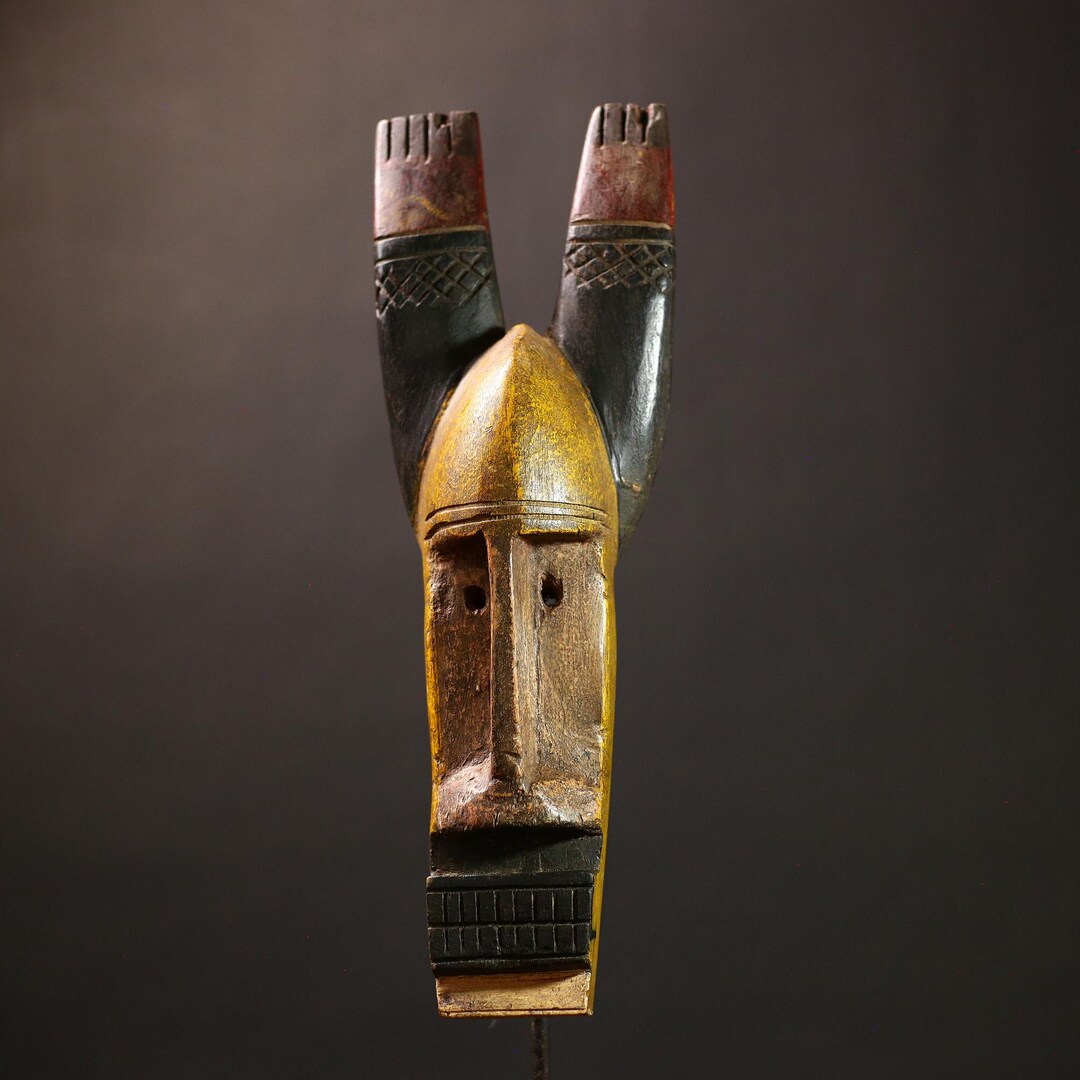 African Vintage Tribal Grebo Mask Hand Carved | Unique Wooden Wall ...