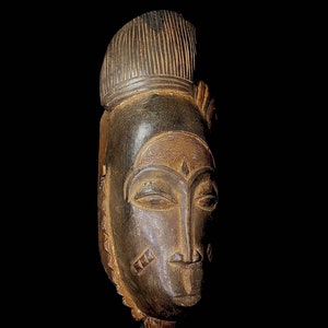 African Mask From the Guru Tribe, Hand-carved From African for Wall ...