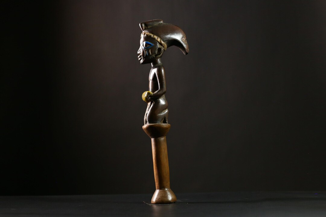African Shango Yoruba Figur Decorative Art Scepter Sculpture, Nigerian ...