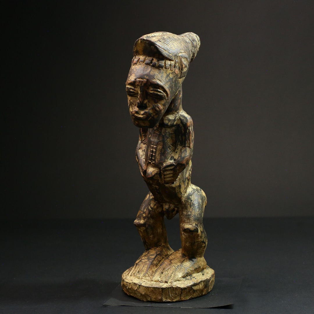 African Unique Carved Wooden Yoruba Statues | Powerful Art Figures for ...
