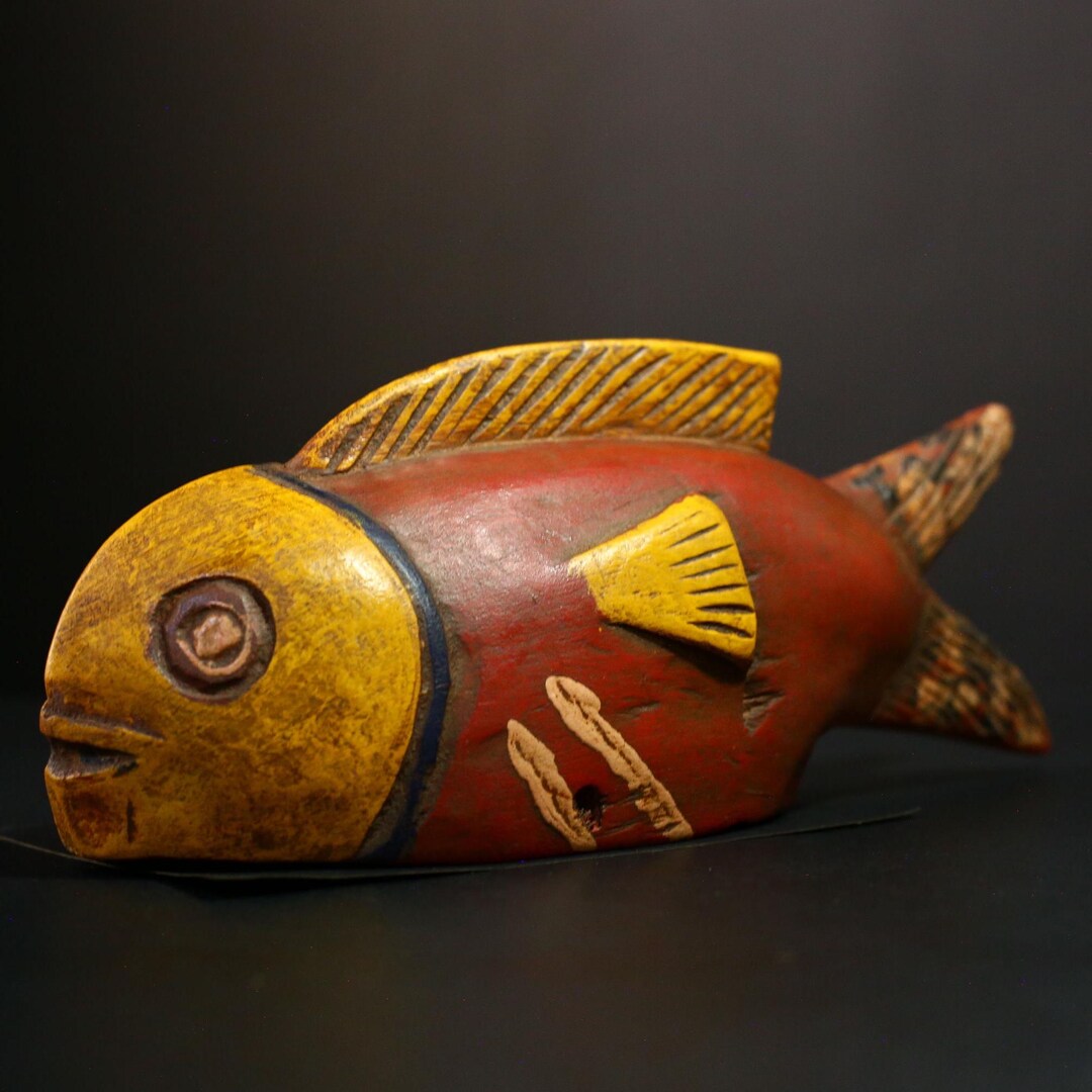 Unique Hand-carved Africa Mask | Bozo Fish Tribal Art | Wooden Puppet ...