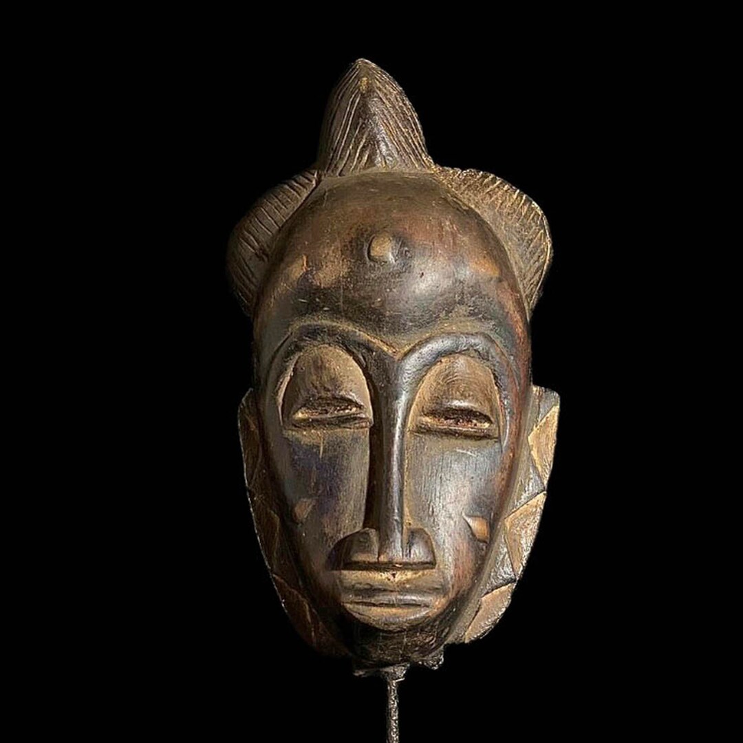African Mask Traditional Vintage Art Tribal One Piece Home Décor Baule ...