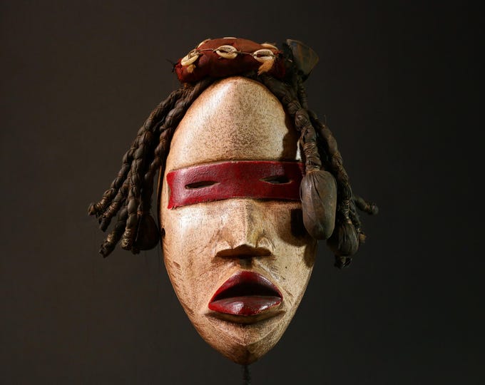 African Authentic African Dan People Wood Crest Mask Unique Wall Decor ...
