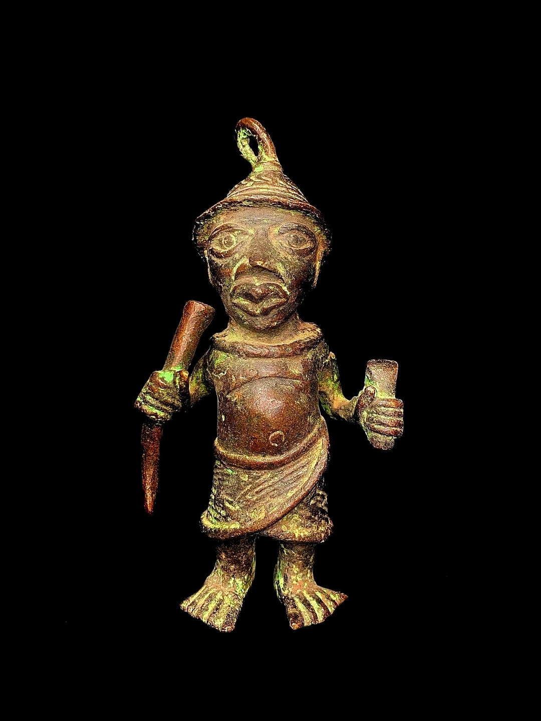 African Statue Vintage Dogon Statue Brass Ife Statue Warrior-cultures ...