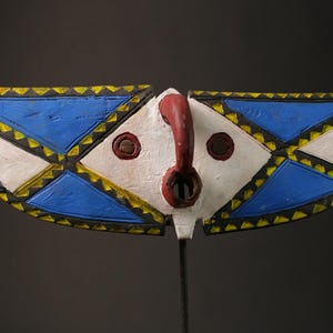 Vintage African Bwa Hawk Mask Handcrafted Spiritual Art for Unique ...