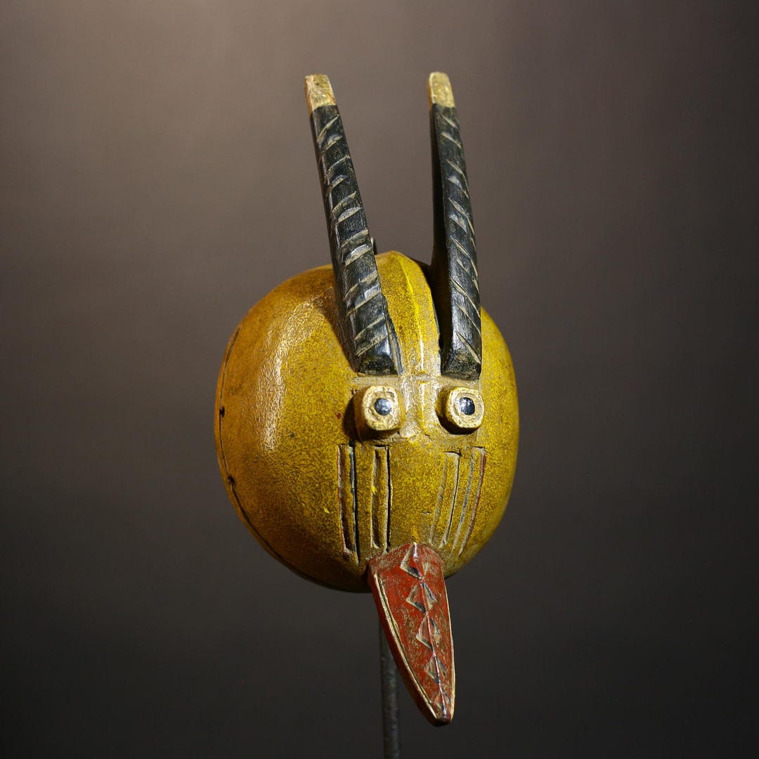 African Tribal Molo Bobo Masks Unique Wooden Helmet Face Art Decorative ...