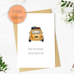 Printable Birthday Card Adventure Card Funny Birthday Card - Etsy