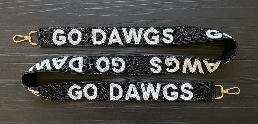 Black UGA Beaded Purse Straps, University of Georgia Football, Go Dawgs ...