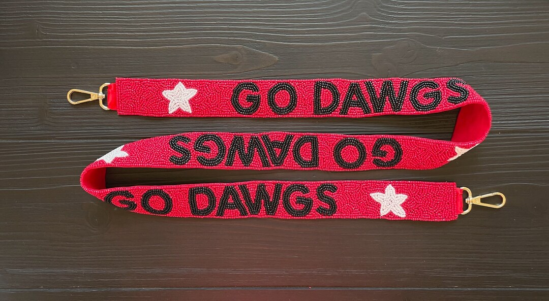 Red and Black Beaded Purse Straps, Football, Tailgate, Game Day ...
