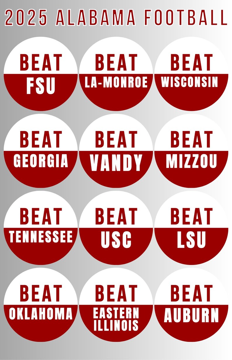 BEAT OPPONENT Buttons, Game Day Buttons, Beat Opponent Buttons, 2025 ...