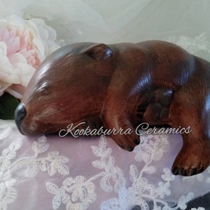 Australian Native Animal Ceramic Wombat. Handmade and Handpainted in ...
