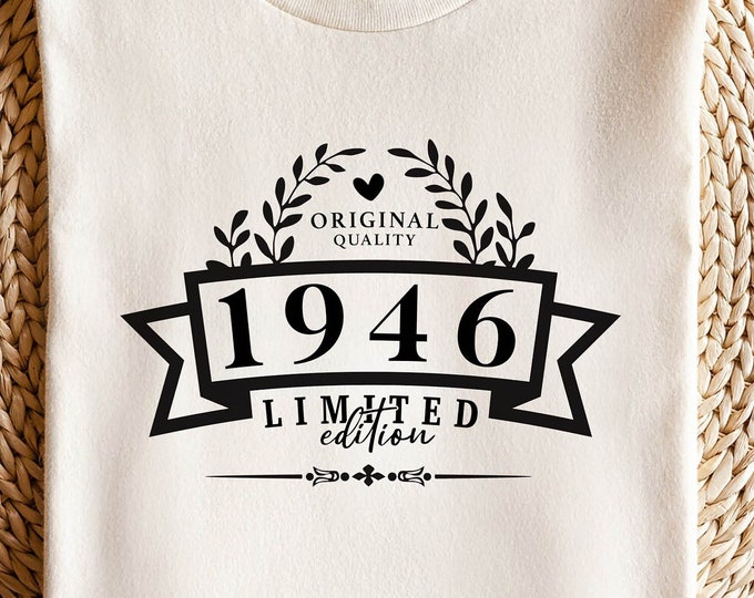 1946 Birthday Wine Glass, Birthday Gift, Established 1946, Personalized ...