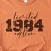 Limited Edition 1984 Birthday SVG PNG PDF | Digital Cut File - Etsy