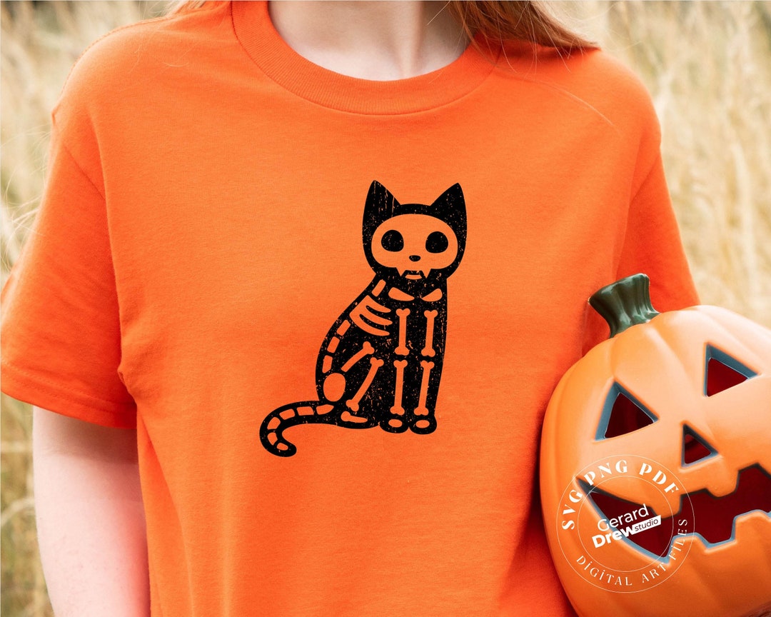 Skeleton Cat SVG, PNG, PDF Halloween Cat Svg, Funny Kitten Svg, Svg Cut ...