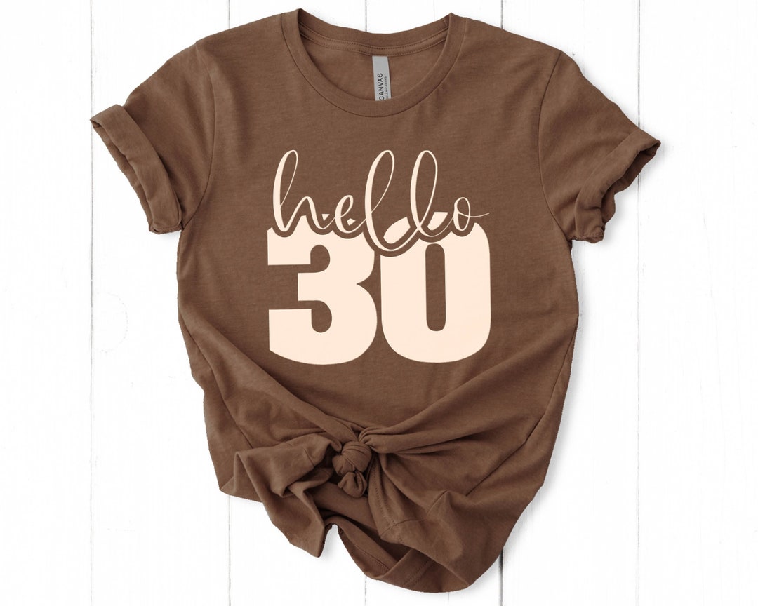 Hello 30th Birthday SVG | T-shirt Design (digital Download) - Etsy