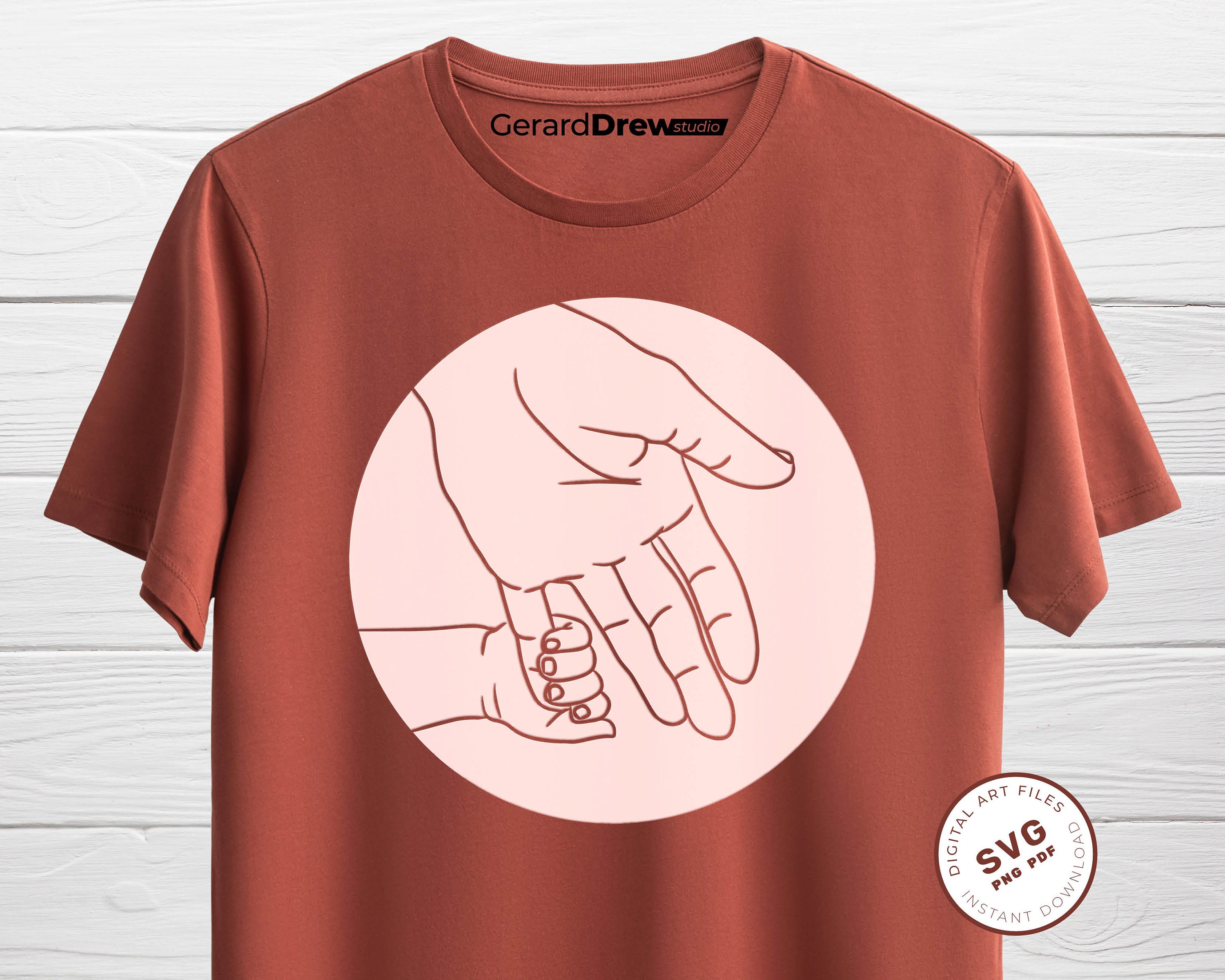 Dad and Baby Hand Holding SVG PNG PDF Father's Day Svg - Etsy