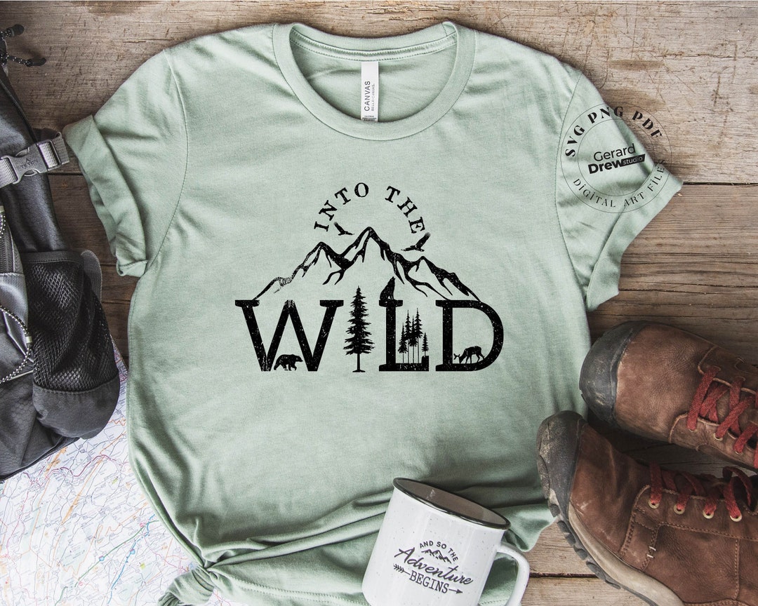 Into the Wild PNG SVG PDF | Into the Wild Svg, Hiking Svg, Camping Svg ...