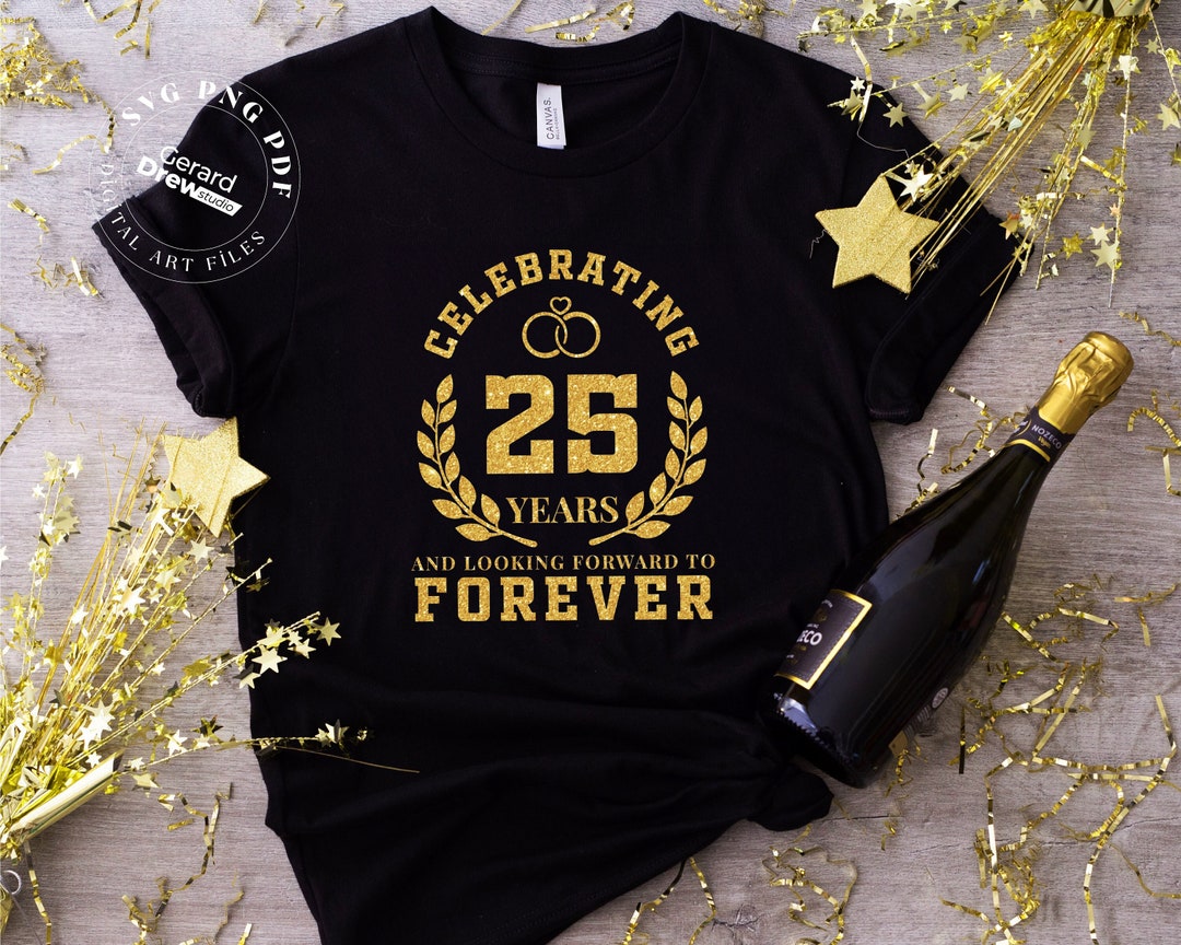 25th Wedding Anniversary PNG Svg Pdf, 25 Year Anniversary Png, 25th Svg ...