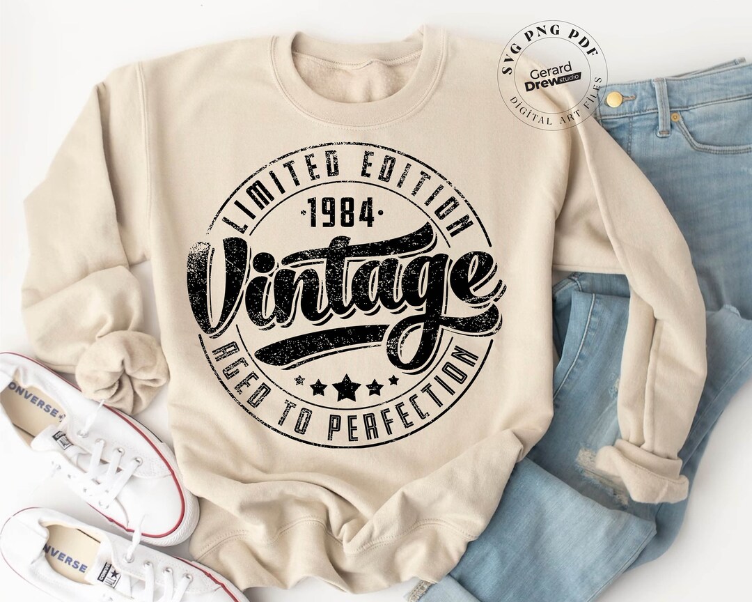 Vintage 1984 Limited Edition Design SVG PNG PDF - Etsy