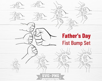 Personalized Father's Day Fist Bump Set Baby Toddler Kid - Etsy